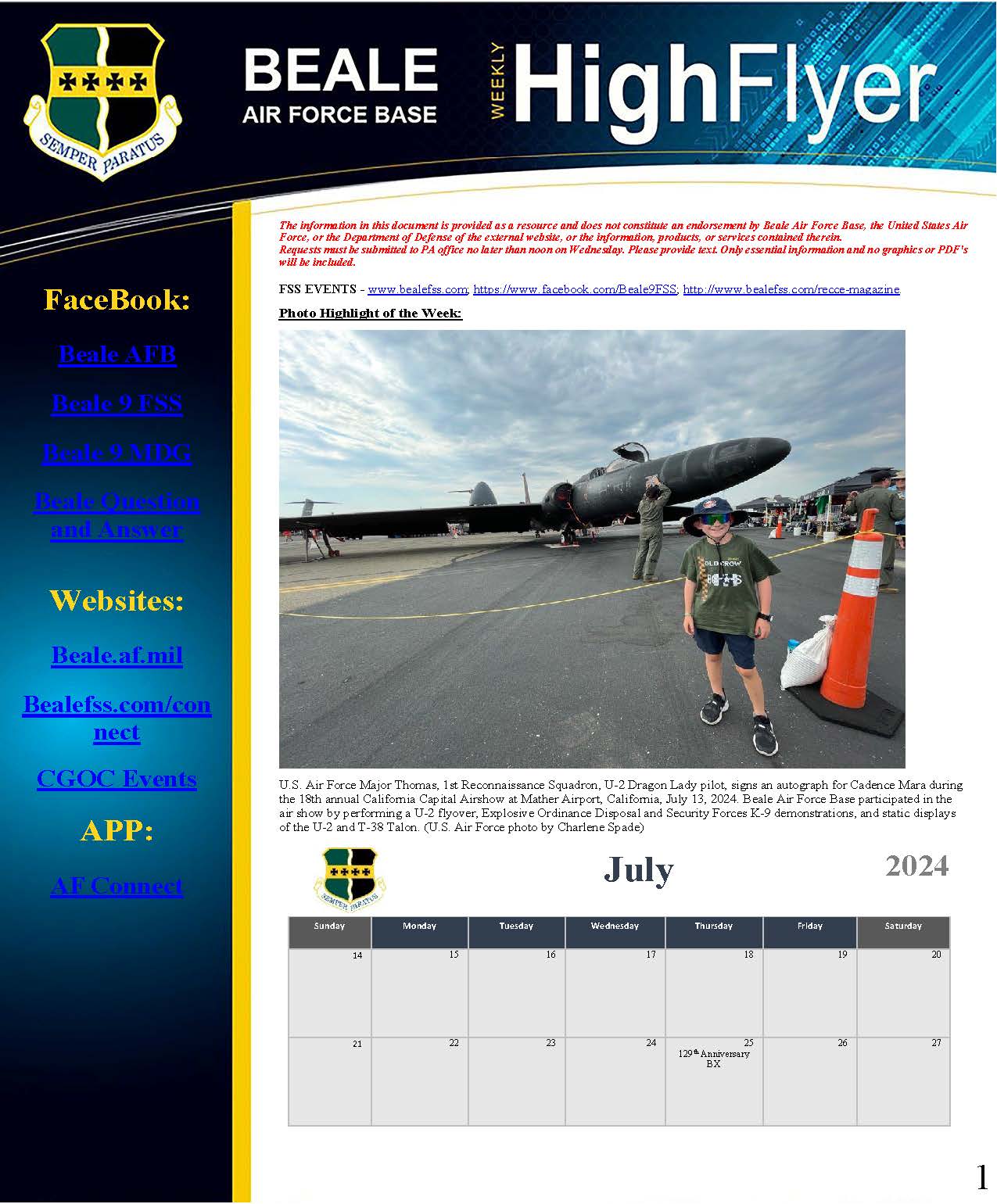 Beale Air Force Base > Home